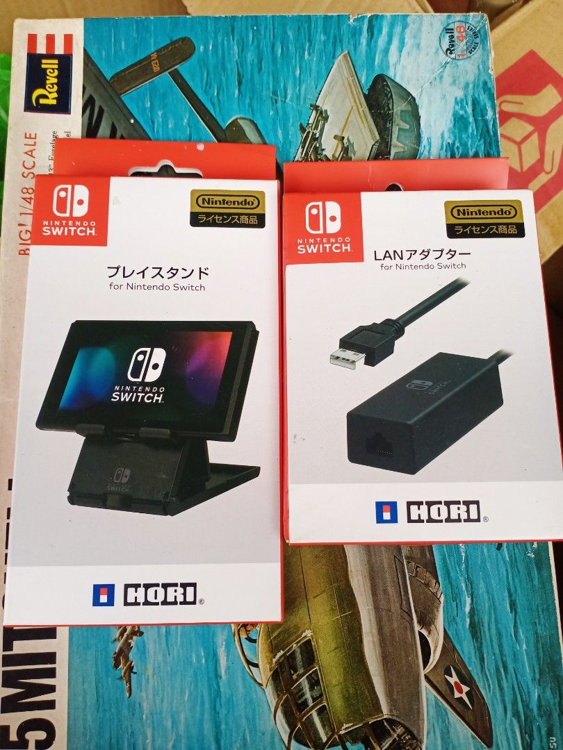 CLEARANCE SALE Nintendo Hori Game stand and Lan adapter, Video Gaming ...