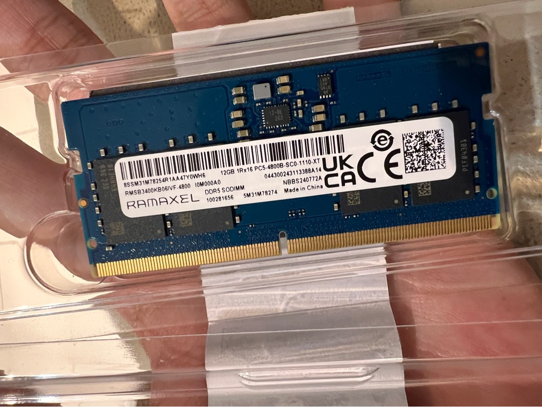 Original Ramaxel 12GB DDR5 4800 MHz Sodimm RAM, Computers & Tech, Parts ...