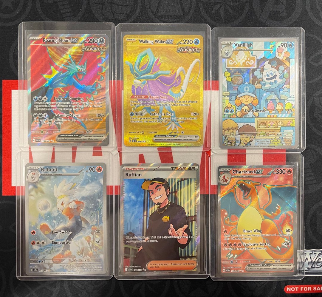 Pokemon - Charizard Roaring Moon Ex Walking Wake Ex Ruffian Raboot ...