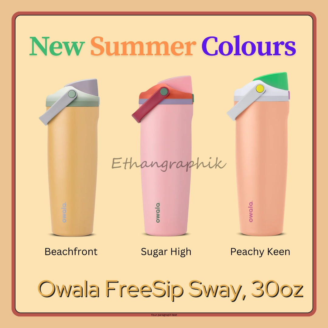 Ready and Incoming Stock - No need to preorder - Owala Freesip Sway, 30oz, Summer, Beachfront ...