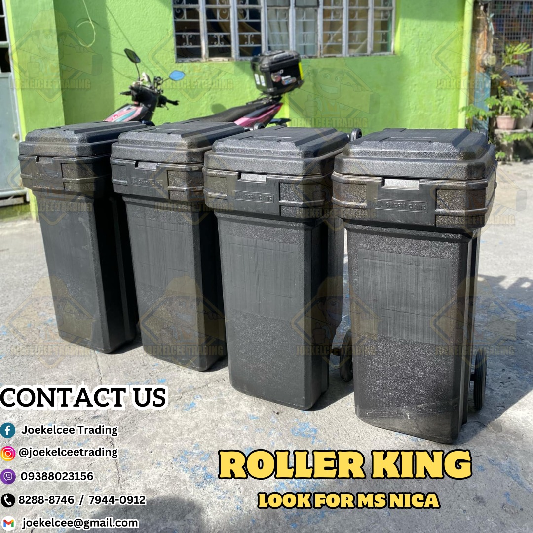 TRASH BIN | ROLLER KING, Furniture & Home Living, Cleaning & Homecare ...
