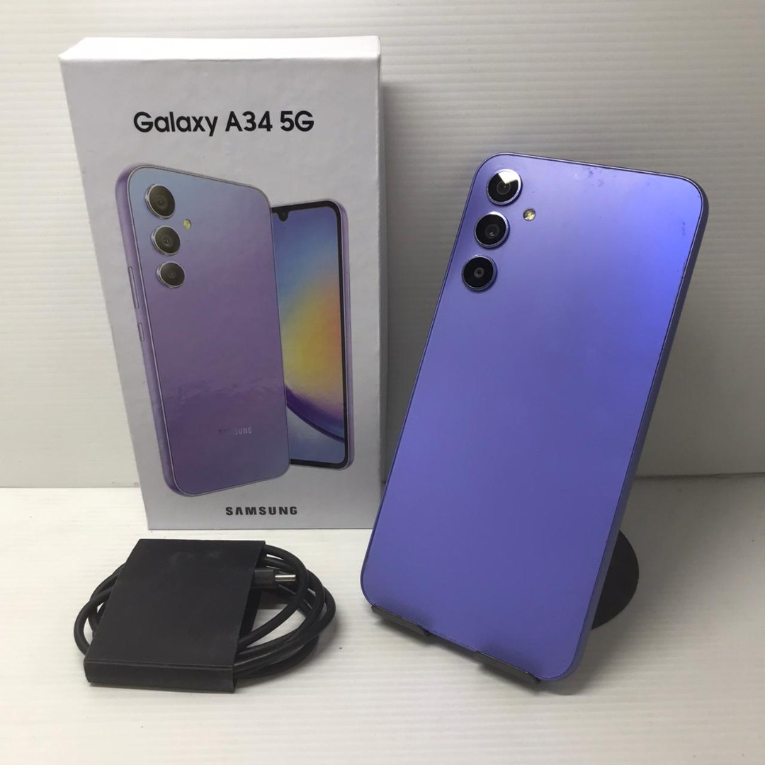 ULLSET SAMSUNG GALAXY A34 8/128 PURPLE NO MINUS SEIN LENGKAP DUS MURMER ...