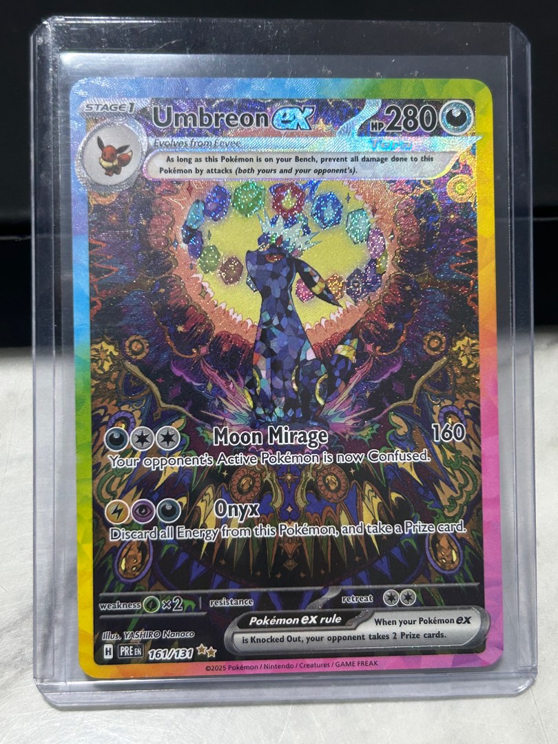 umbreon ex SIR #161 prismatic evolutions (sunbreon), Hobbies & Toys ...
