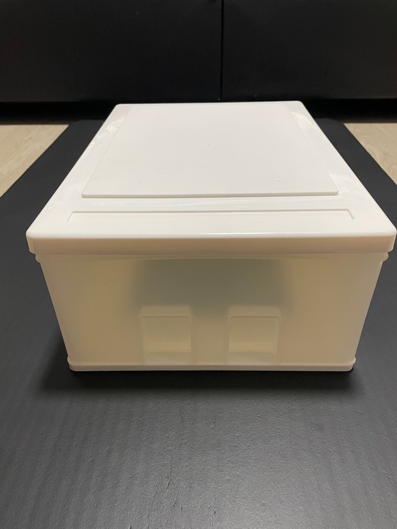 White Plastic Storage Drawer with Lid - Like New, Furniture & Home ...