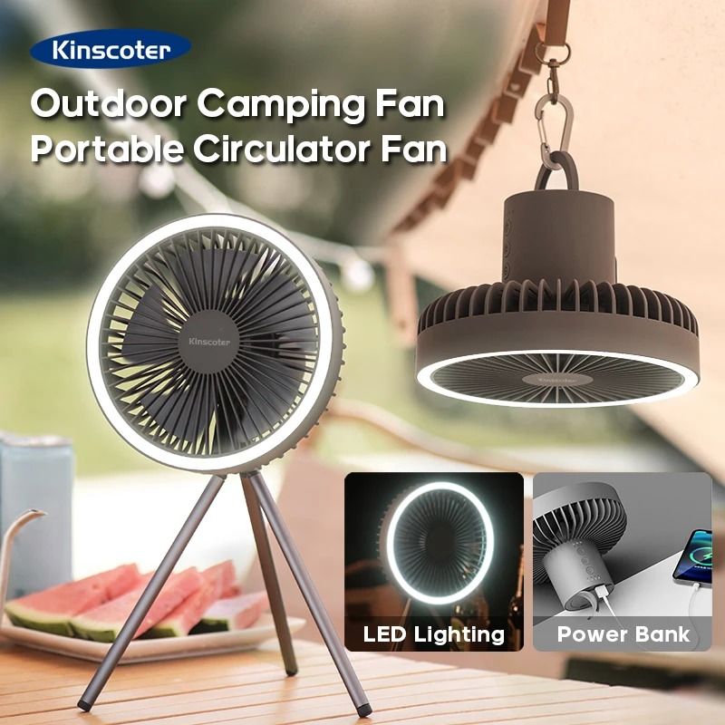 10000mAh 4000mAh Camping Fan Rechargeable Desktop Portable Circulator ...