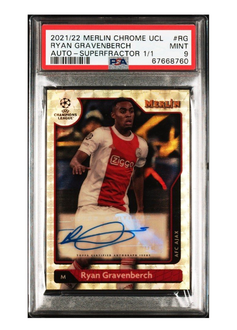 Welcome Offer!!! 1/1 Ryan Gravenberch Auto Superfractor 2021/22 Topps Merlin Chrome UCL UEFA ...