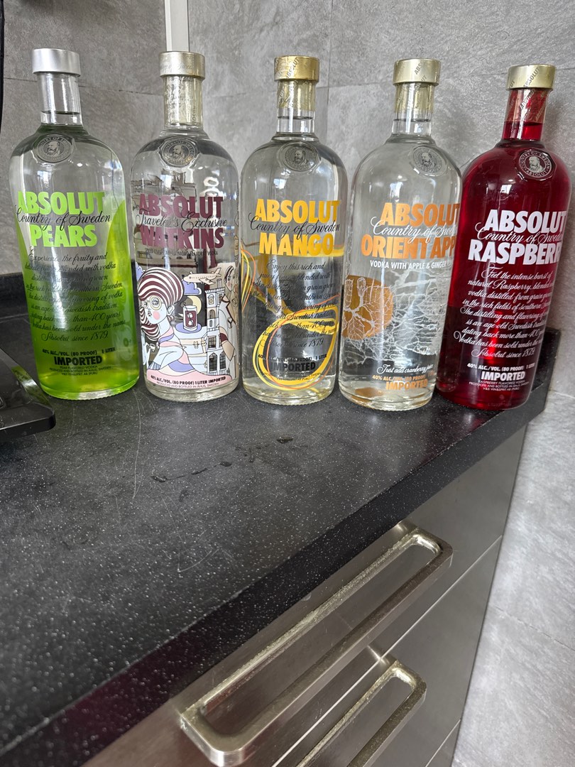 Absolut Vodka Assortment - Various Flavors, Food & Drinks, Alcoholic ...