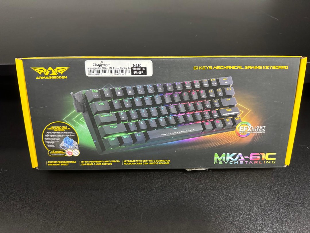 Armaggeddon MKA-61C Psychstarling Mechanical Keyboard, Computers & Tech ...