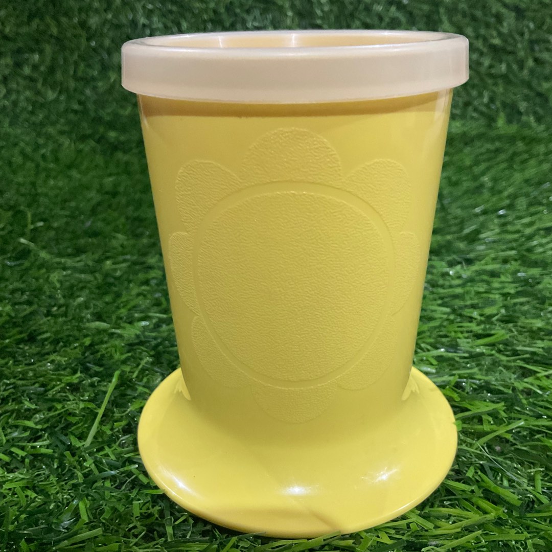 C100 Tupperware Japan Yellow Drinking Cup with Lid Cover 300ml - P199 ...