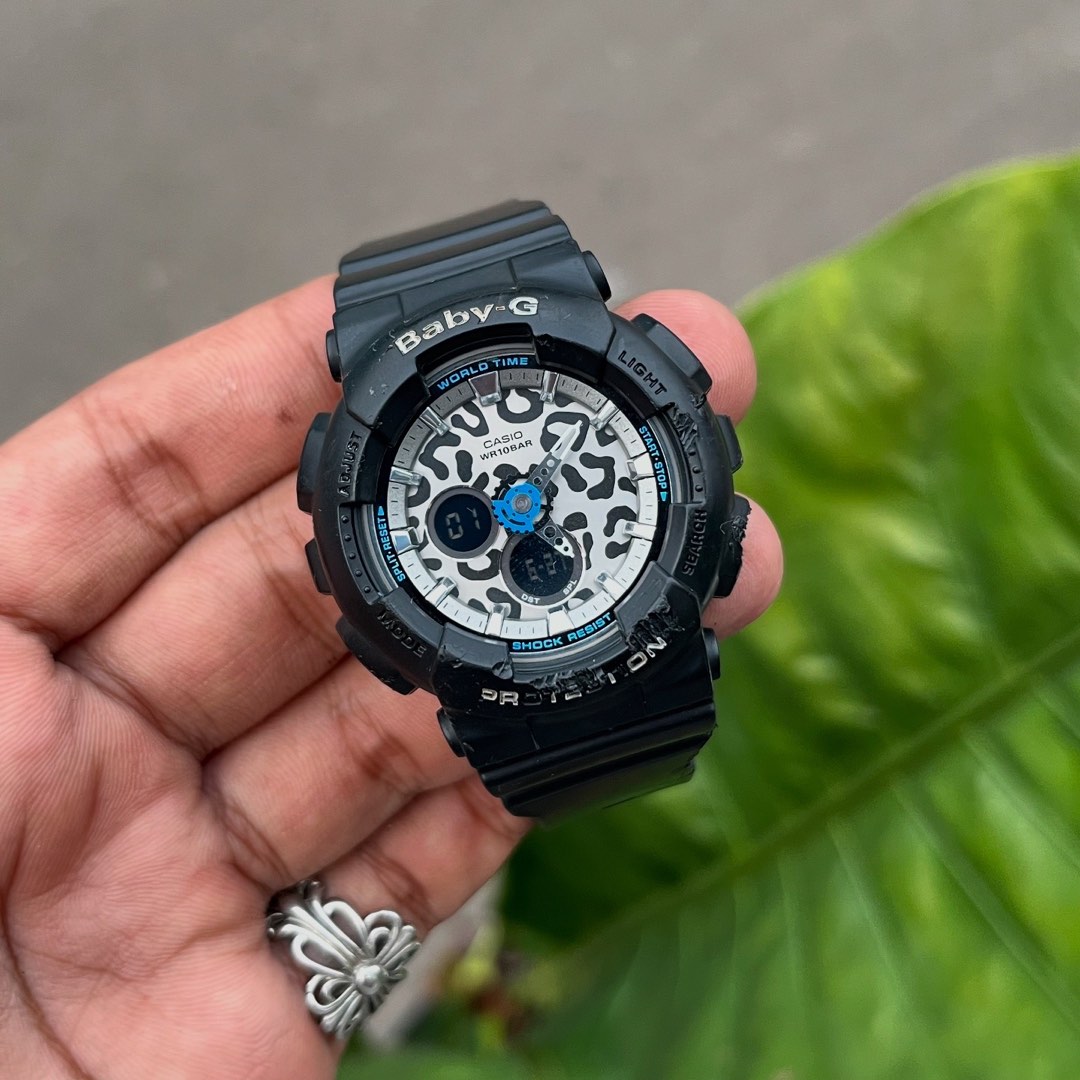 Casio Baby G Leopard BA 120 LP, Fesyen Pria, Jam Tangan di Carousell