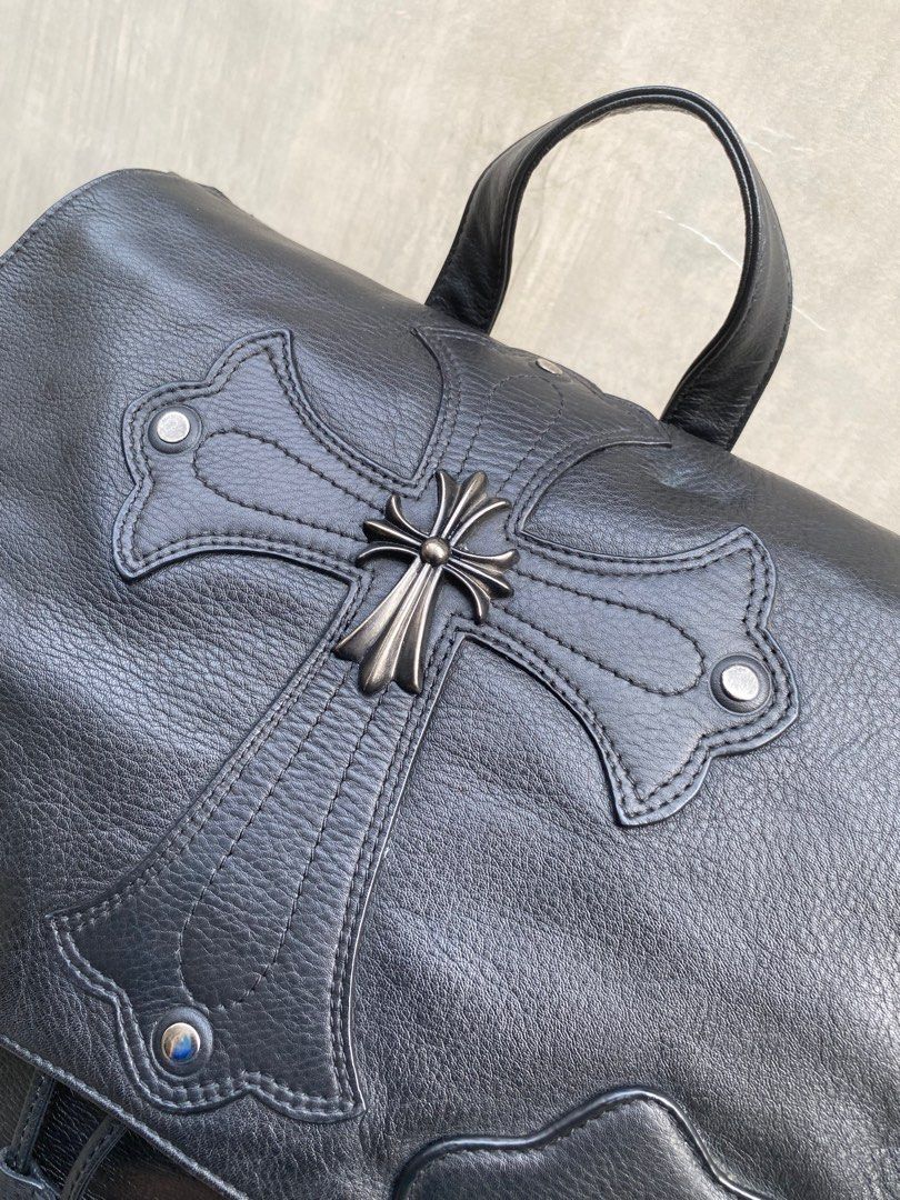 Chrome Hearts Backpack Leather Black, Fesyen Pria, Tas & Dompet ...