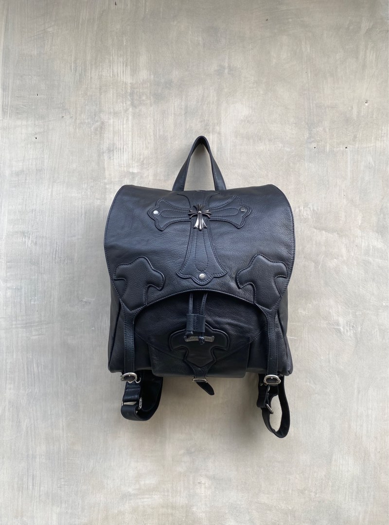 Chrome Hearts Backpack Leather Black, Fesyen Pria, Tas & Dompet ...
