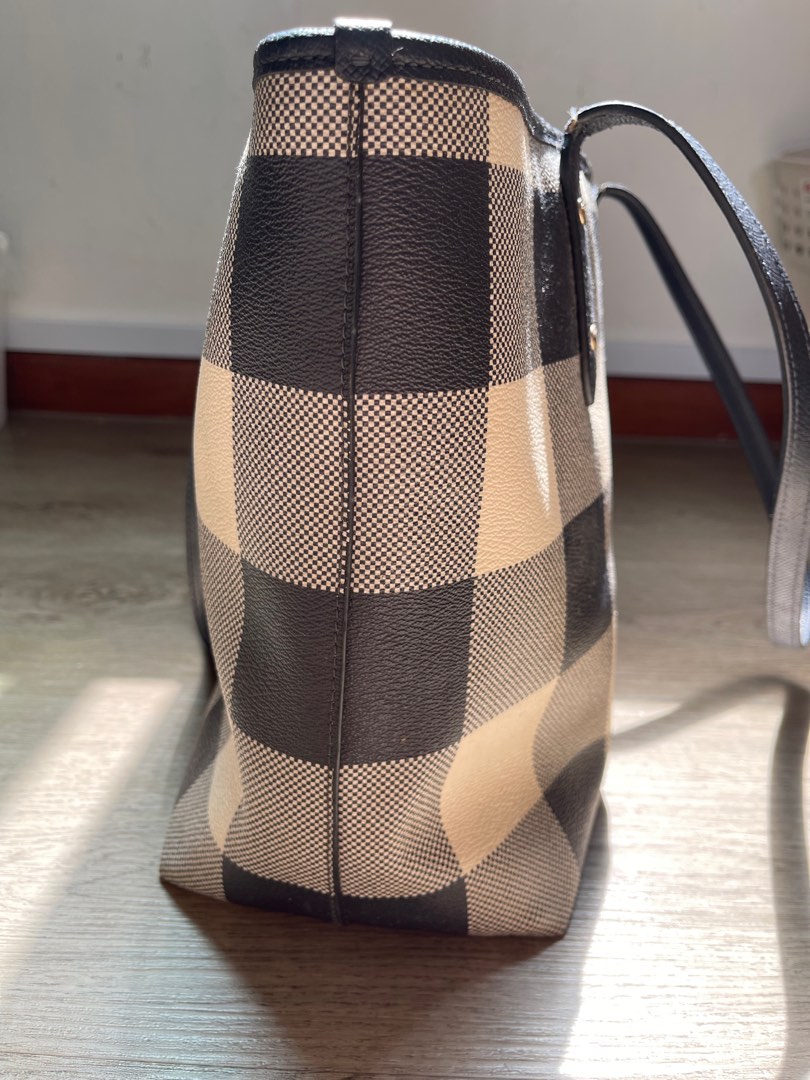 Coach Checkered Tote Bag, Luxury, Bags & Wallets on Carousell