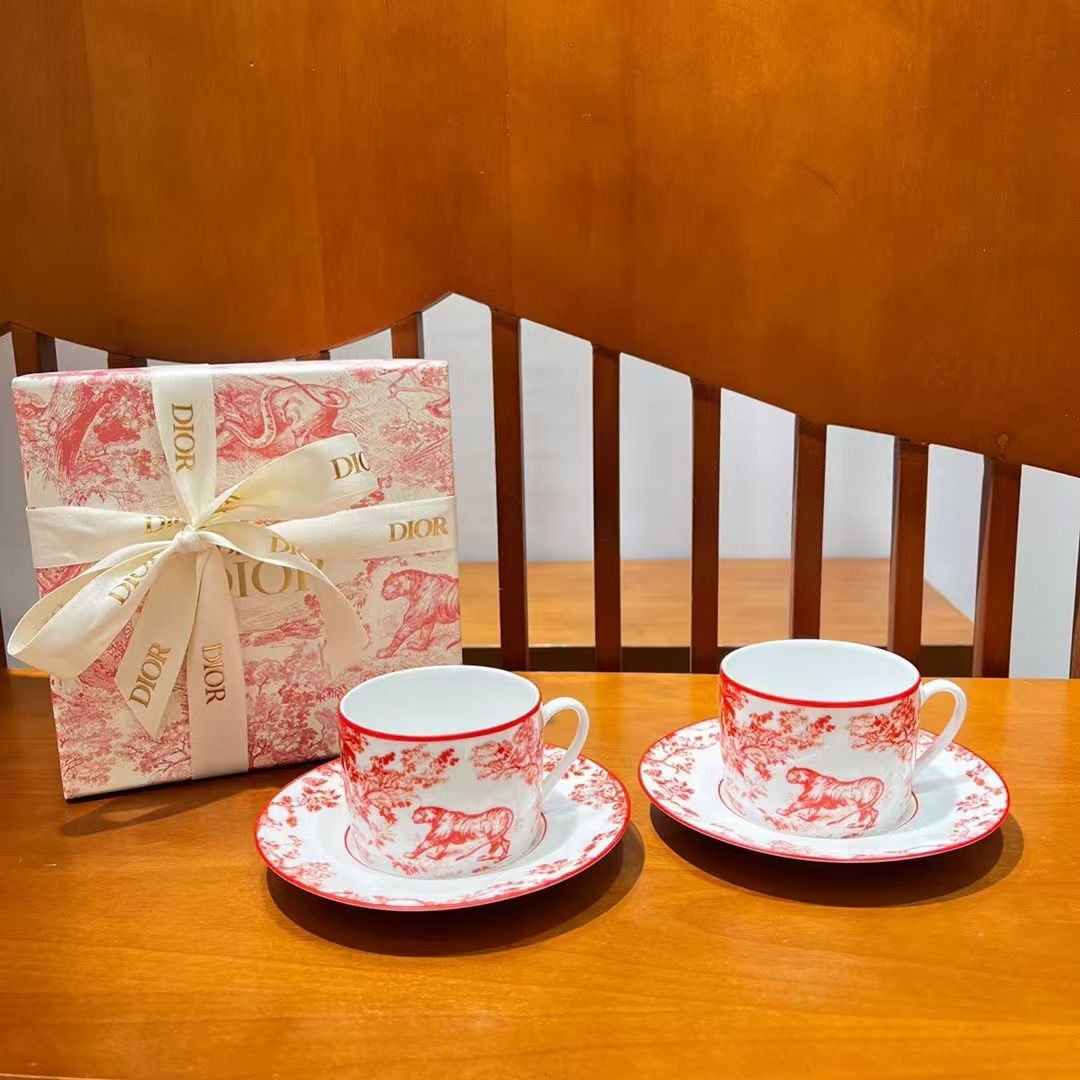 Dior Tea Cup and Saucer Set, Furniture & Home Living, Kitchenware ...