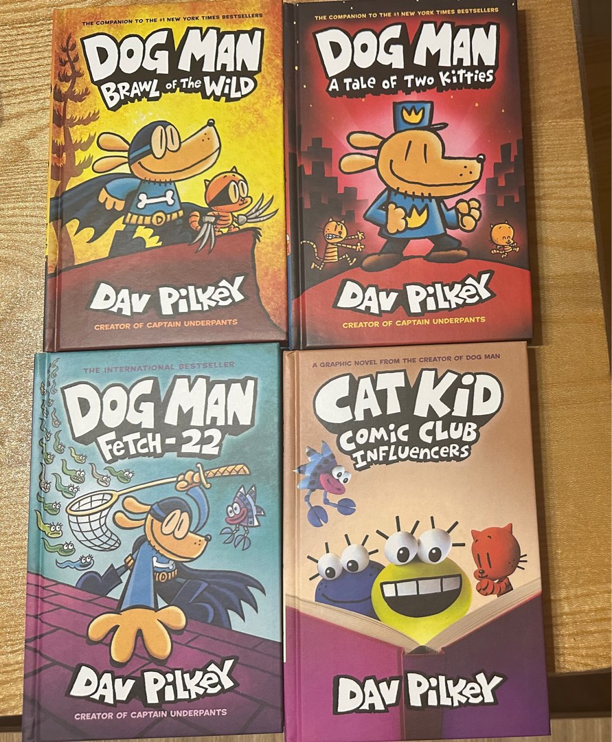 Dog Man and Cat Kid Books by Dav Pilkey, Hobbies & Toys, Books ...