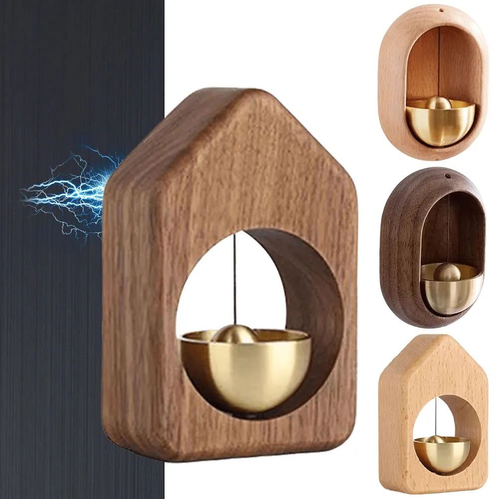 Door Bell Wooden Wind Chimes Wireless Doorbell Entrance Door Bell ...
