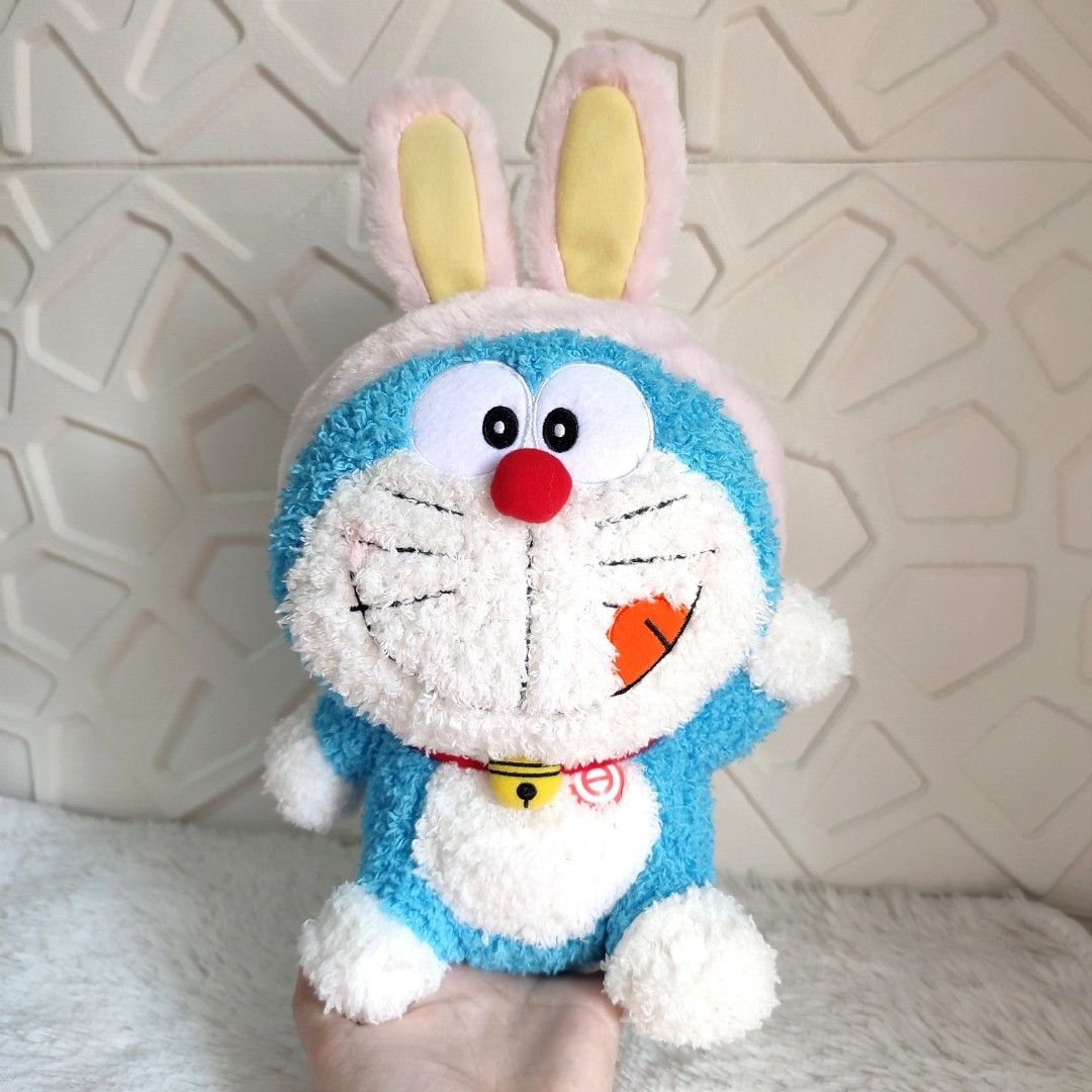 Doraemon With Pink Bunny Ear Plush With Hardtag, Hobbies & Toys, Toys ...