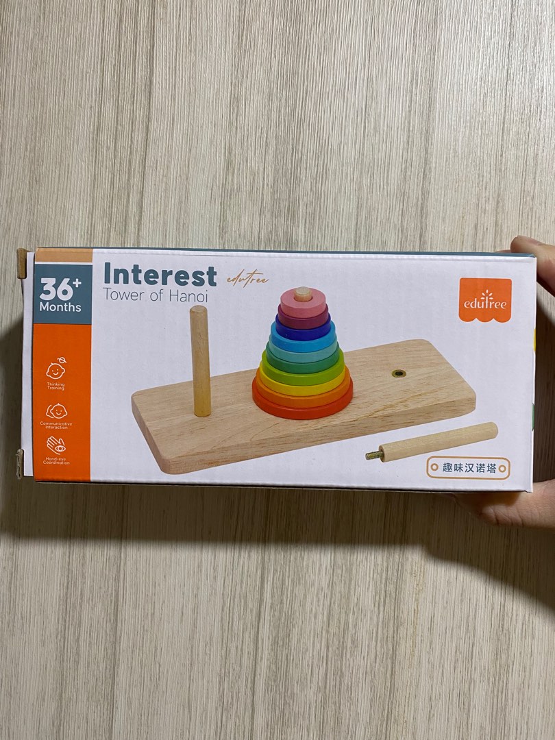 Edutree Interest Tower of Hanoi - Wooden Toy, Babies & Kids, Infant ...