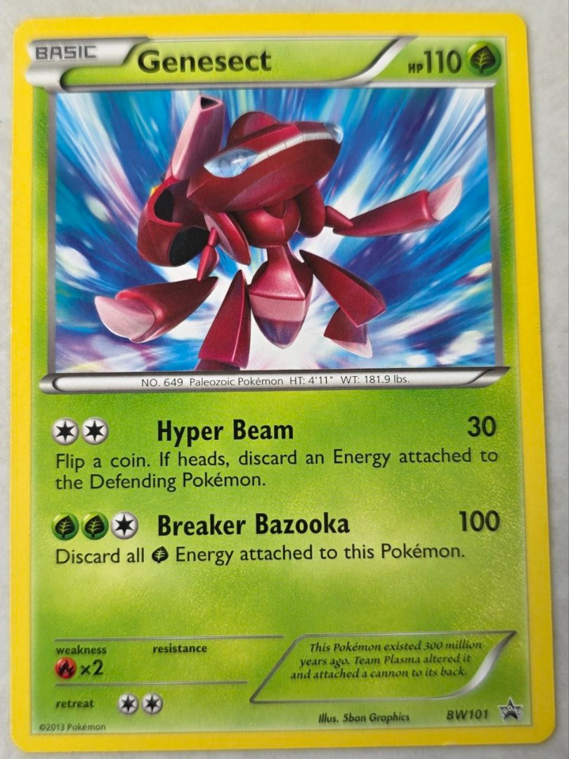Genesect BW#101 - Pokemon Promo (2013) - LP/MP, Hobbies & Toys, Toys ...