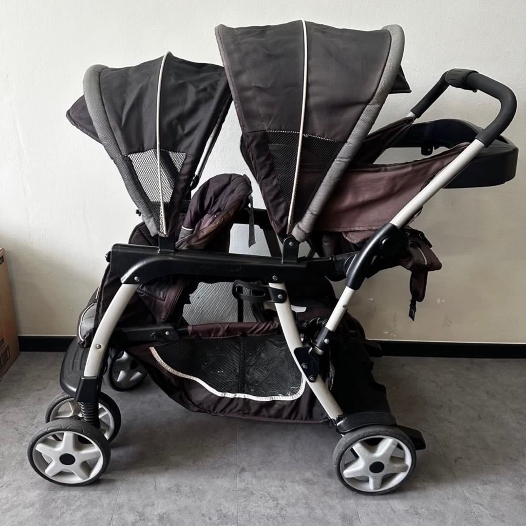 Graco Ready2Grow LX Double Stroller - Glacier, Babies & Kids, Going Out ...