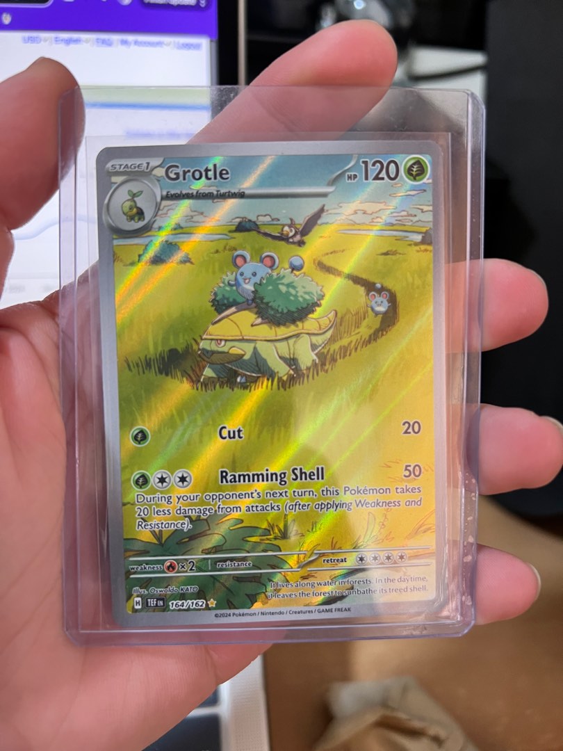 grotle pokemon temporal forces illustration rare IR, Hobbies & Toys ...