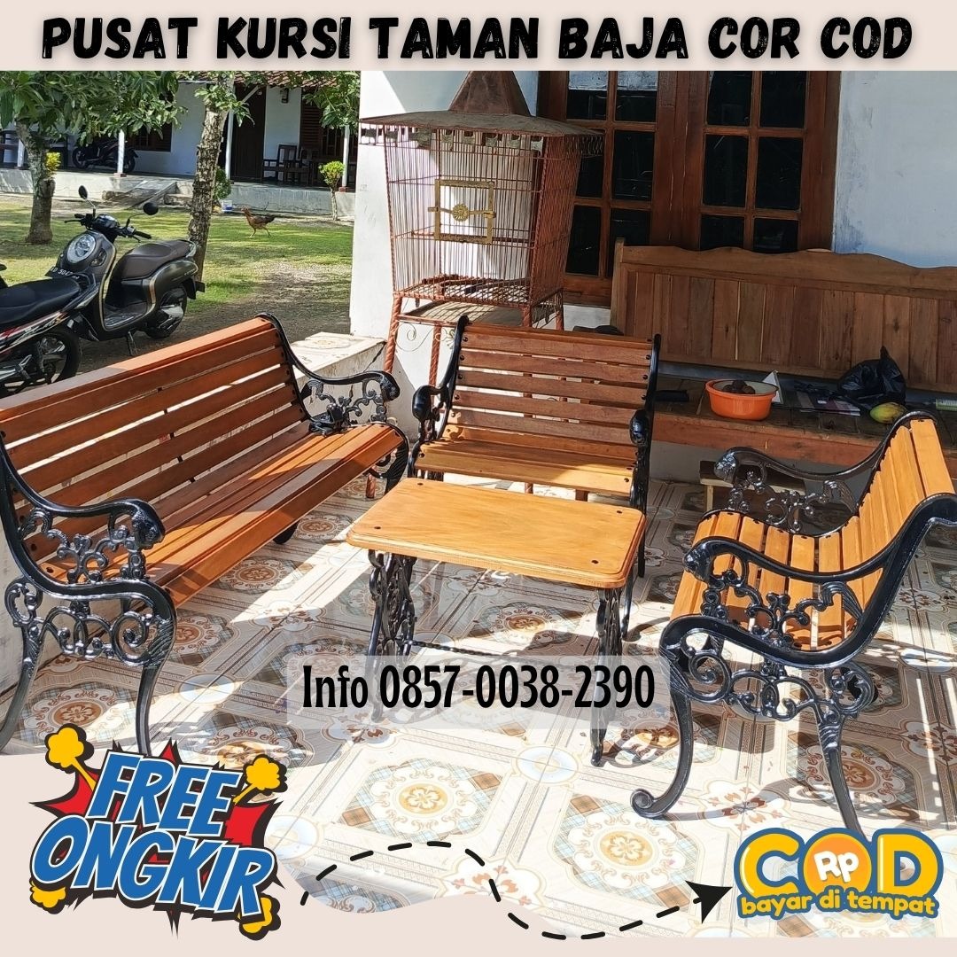 Hub 0857-0038-2390 Pusat Bangku Taman Cor Beton Furniture Besi ...