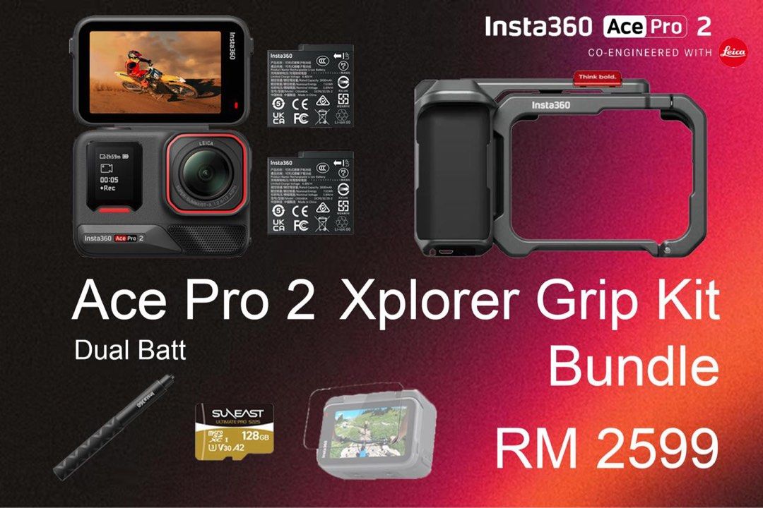 Insta360 Ace Pro II Xplorer Grip Kit bundle, Photography, Cameras on ...
