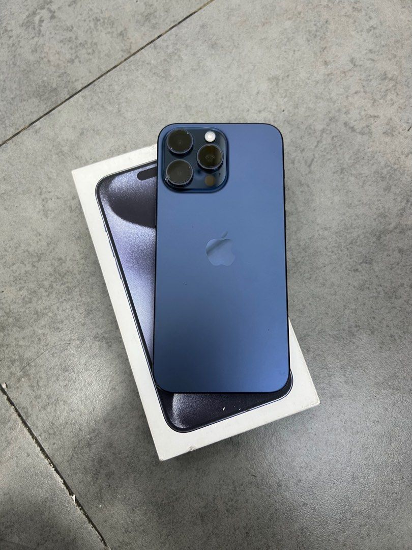 iphone 15 promax 256 blue ibox second, Telepon Seluler & Tablet, iPhone ...