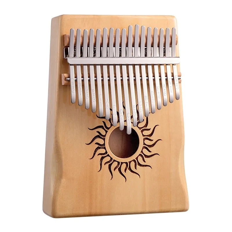 Kalimba 21 Keys Musical Instrument Full Wood Maple Thumb Piano 17 Keys ...