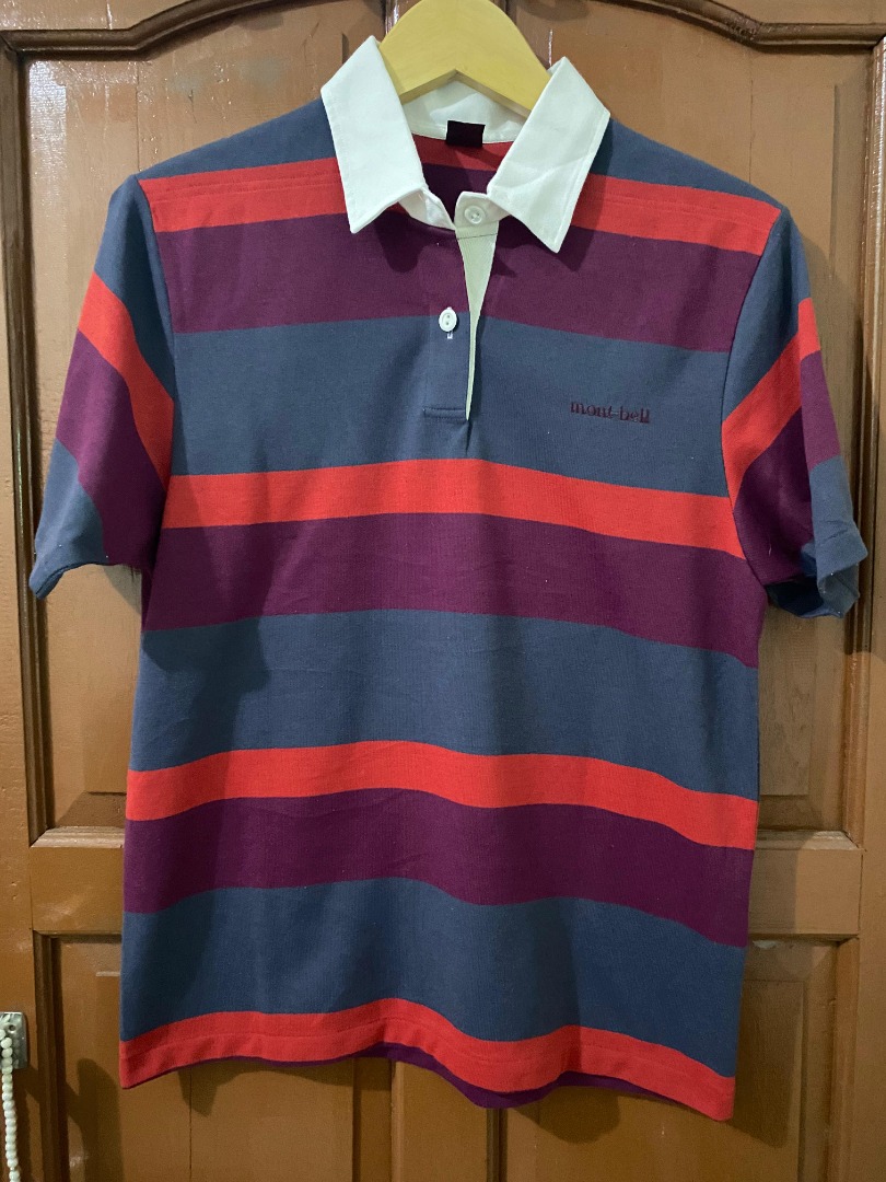 Kaos Polo Mont Bell Salur, Fesyen Pria, Pakaian , Atasan di Carousell