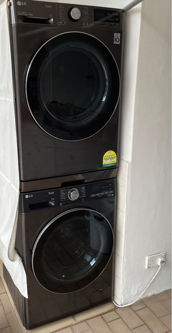 LG 11kg Direct Drive Front Load Washing Machine & LG 9kg Dual Inverter ...