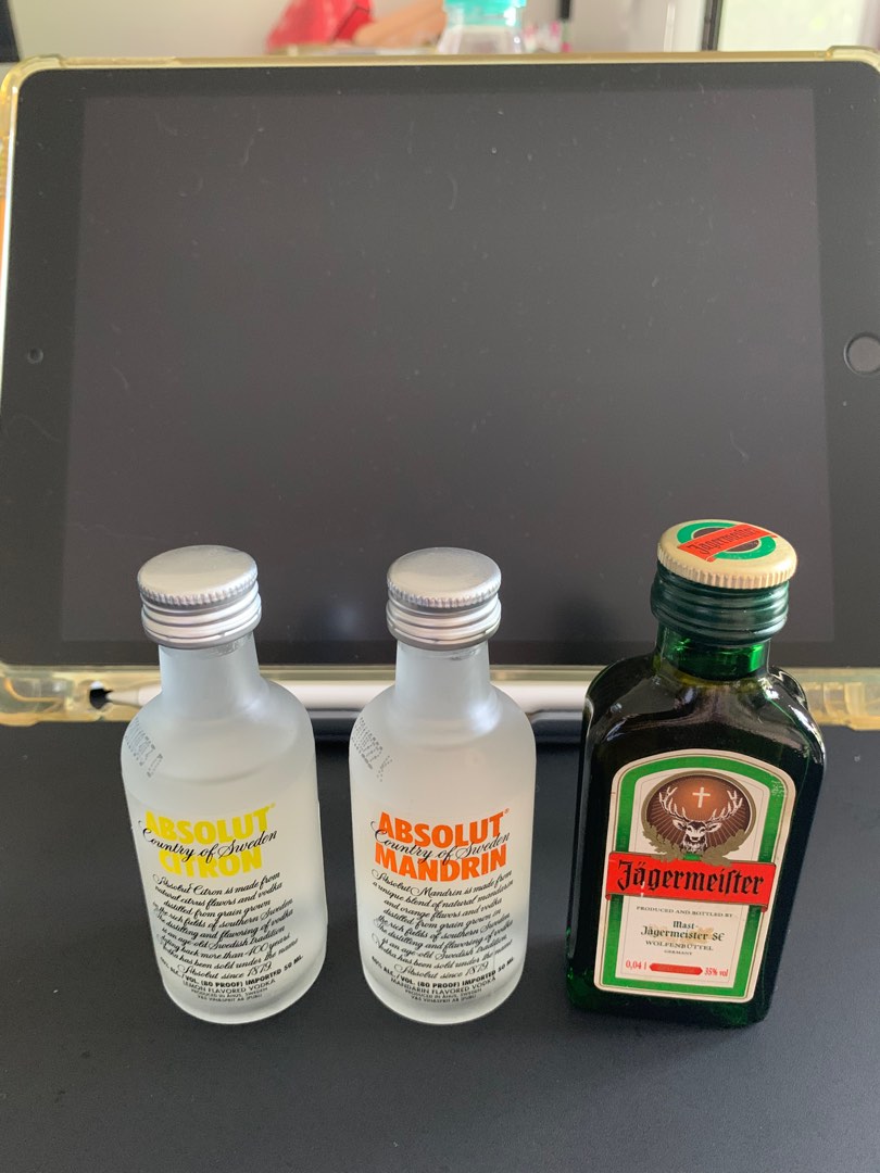 Miniature Absolut and jagermeister, Everything Else on Carousell