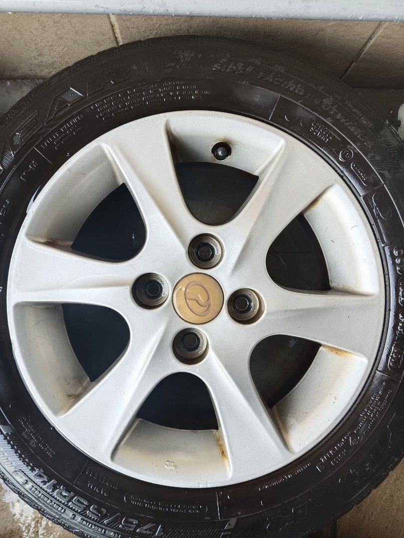 Myvi original 14" sport rims, Auto Accessories on Carousell