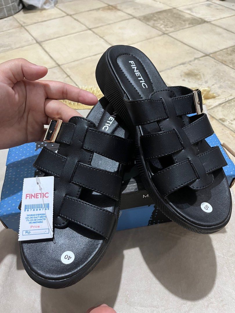 NEW Finetic Sandal Platform Kekinian Wedges 3 cm Korea Style, Fesyen ...