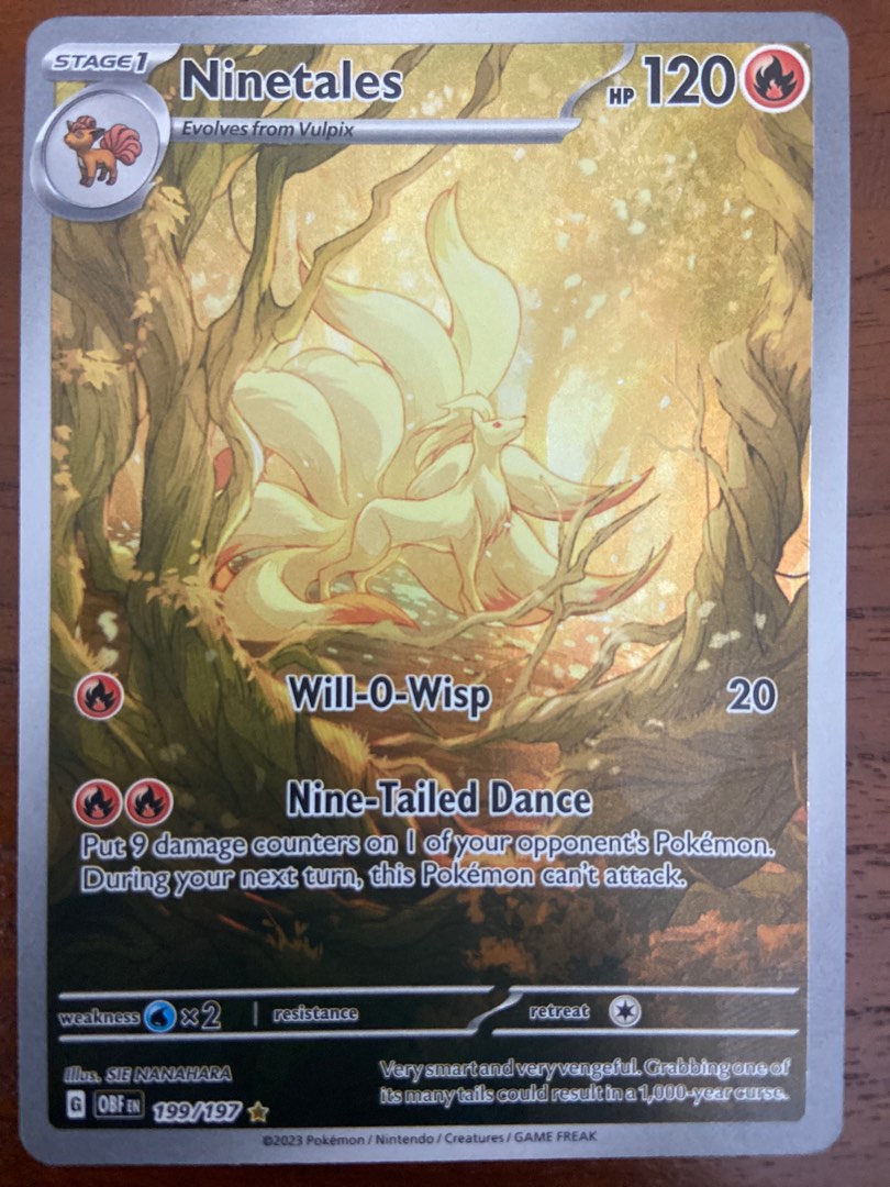 Ninetales Pokemon Card - 199/197, Hobbies & Toys, Toys & Games on Carousell