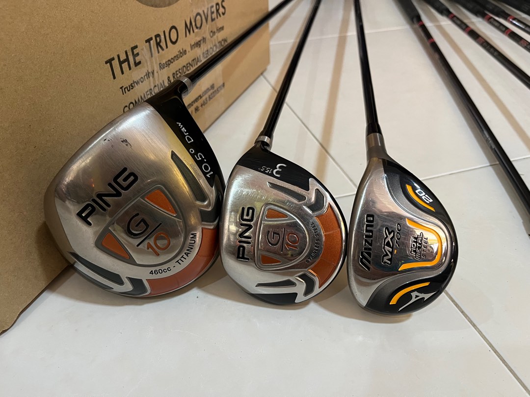 Ping driver & 3 wood, mizuno hybrid 20, set of cobra iron - pitch, 4 ...