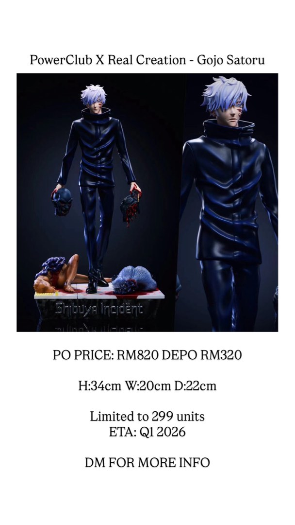 PowerClub X Real Creation - Gojo Satoru, Hobbies & Toys, Toys & Games ...