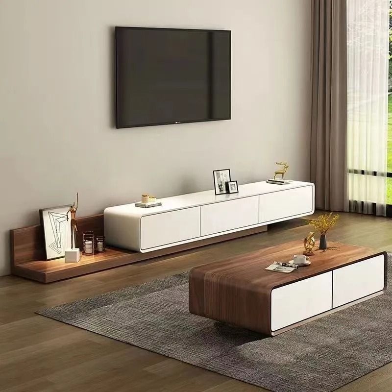 Retractable TV Cabinet Floor Cabinet Entertainment Cabinet Audio Visual ...