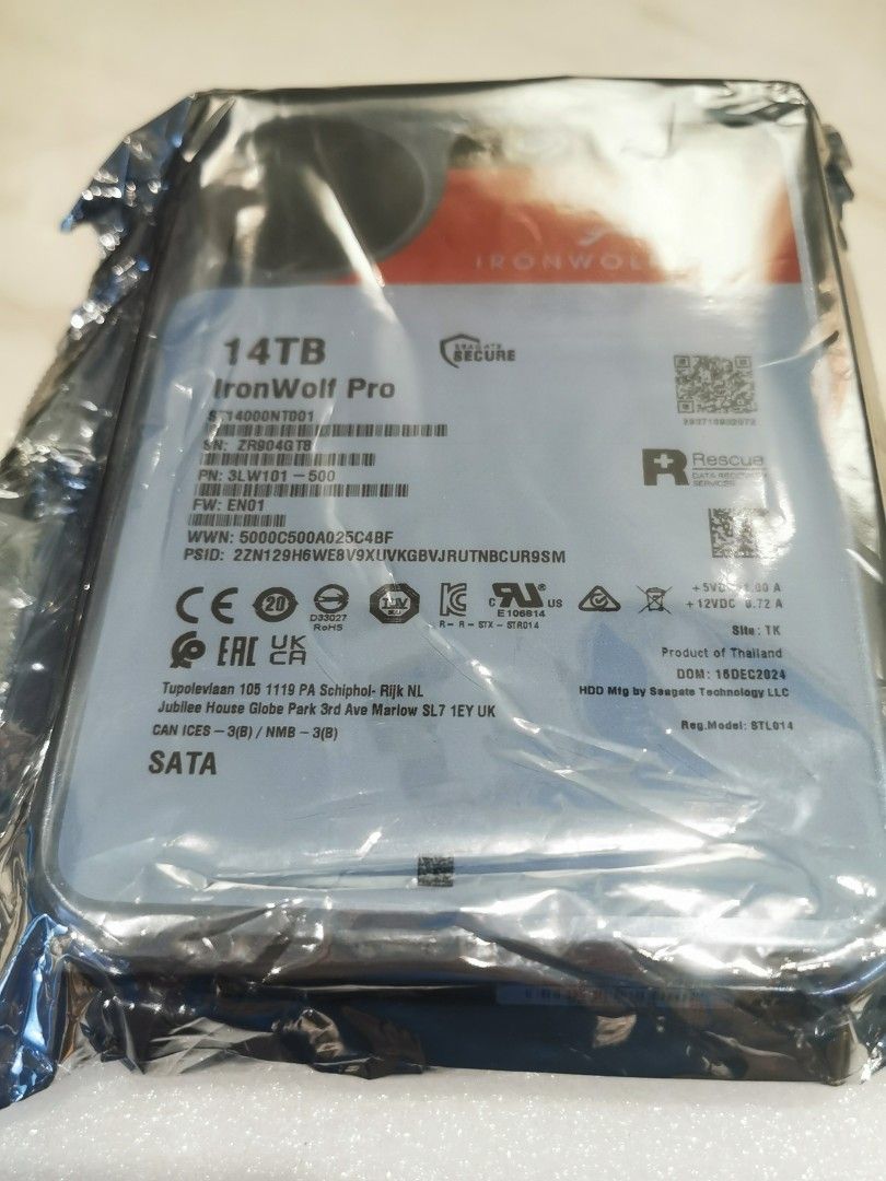 Seagate Ironwolf pro 14tb SATA hdd, Computers & Tech, Parts & Accessories, Hard Disks ...