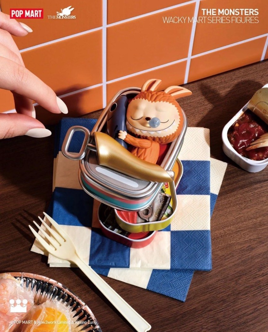 Sealed foil authentic popmart Labubu wacky mart Canned Sardines ...