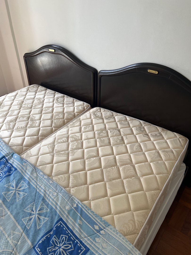 Simmons America Bed Frame with Headboard, Furniture & Home Living ...