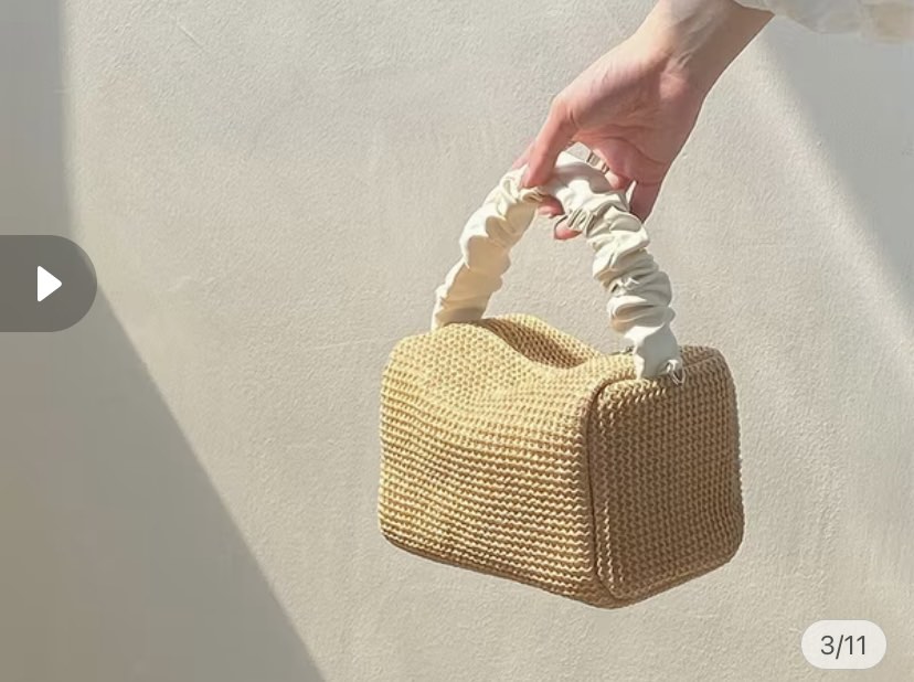 Straw Sling Summer Beach Bag Anyaman Pantai, Fesyen Wanita, Tas ...