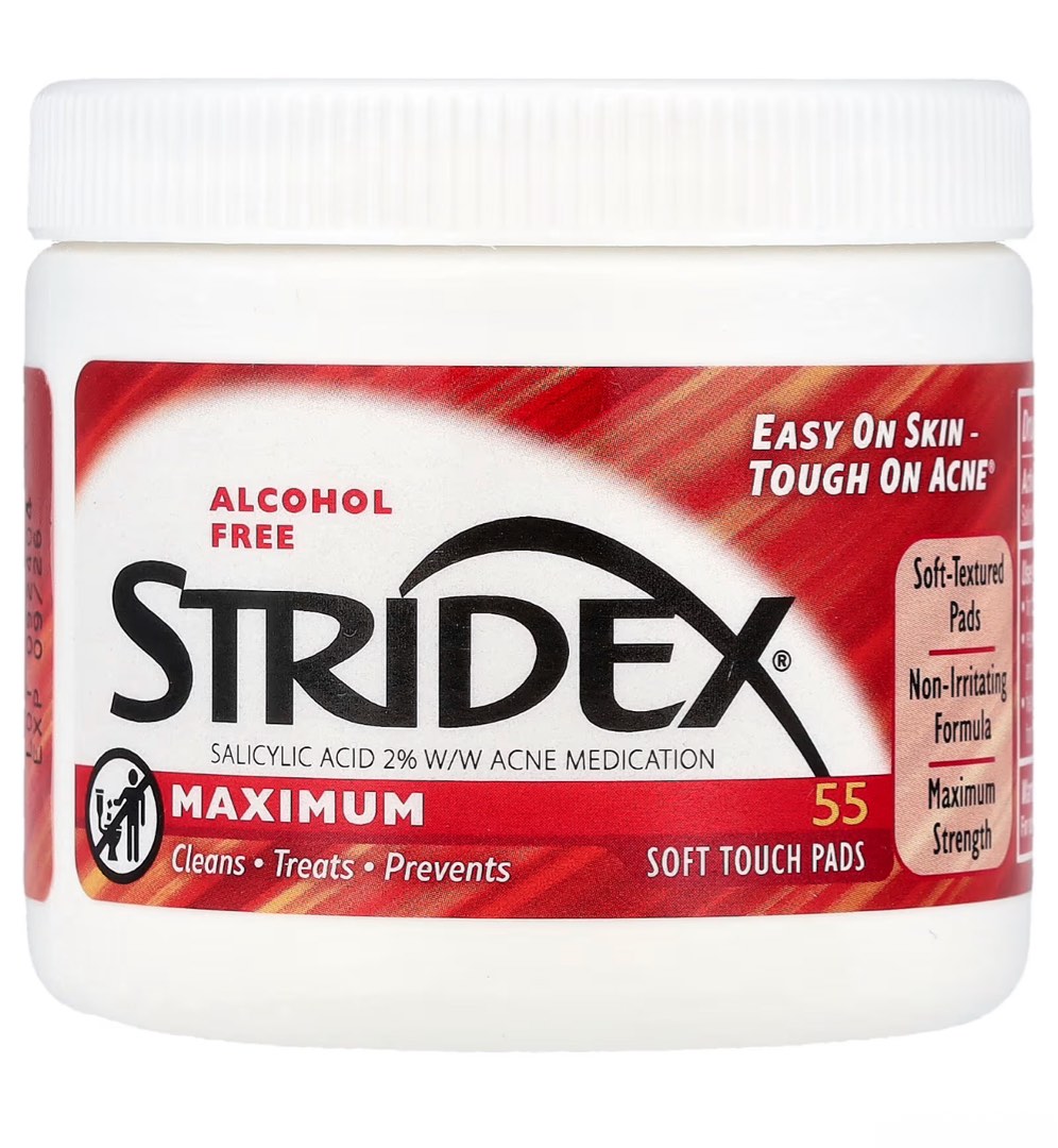 Stridex Maximum Strength Acne Pads - 55 Count, Beauty & Personal Care, Face, Face Care Products ...