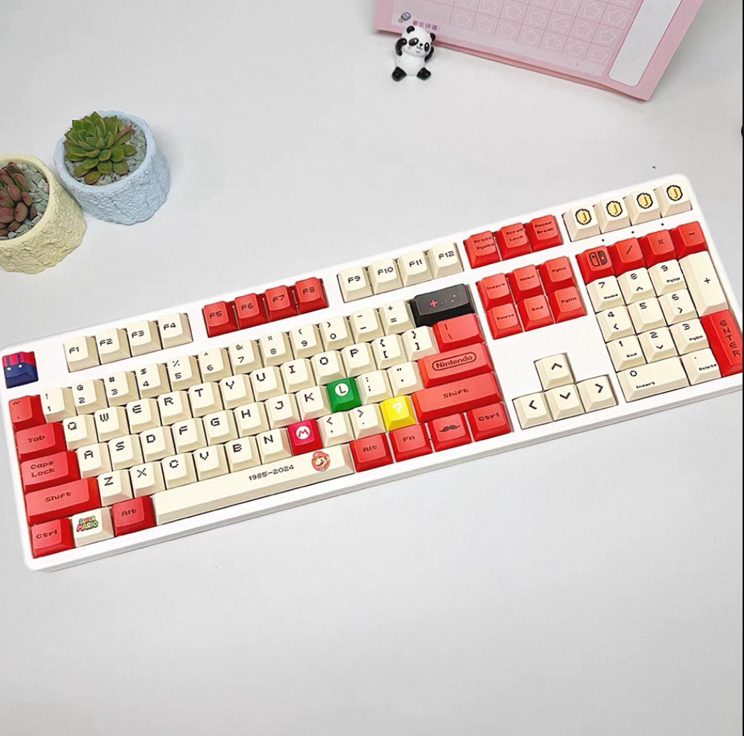Super Mario Mechanical Keyboard 108 Keys with RGB Lighting, Computers ...