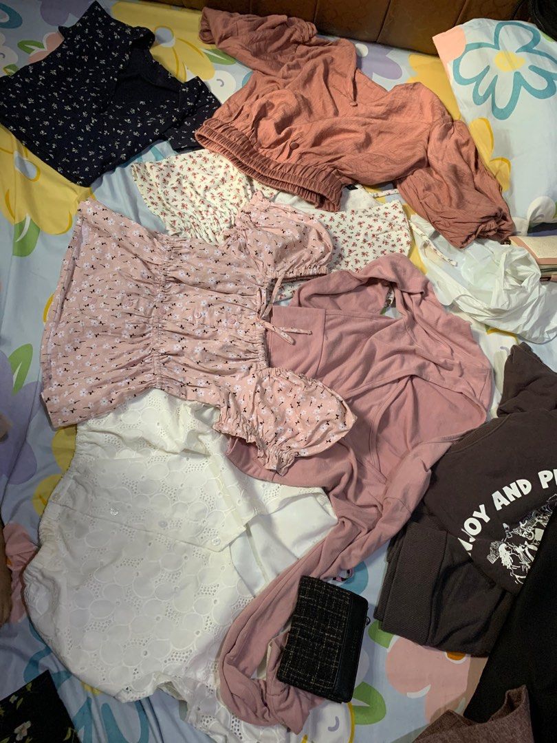 TAKE ALL 100K dpt 6 SATUAN 25-30 CROPTOP / Atasan wanita / crop / kemeja / shein / colorbox ...