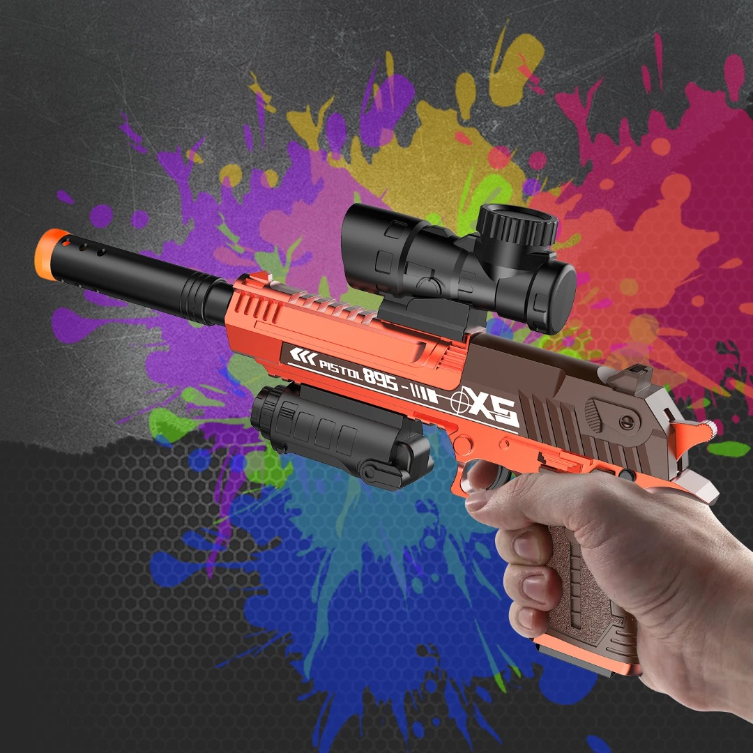 Toy Full Auto Toy Gun, Splashing Water Gel Beads Toy Gun, Automatic ...