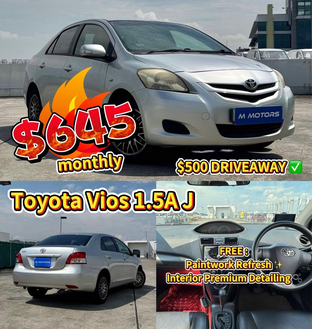 Toyota Vios 1.5 J Sports (A), Cars, Used Cars on Carousell