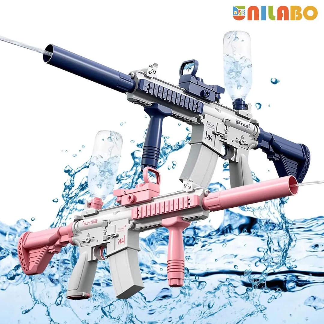 Unilabo M416 Electric Water Gun - Battery Powered With External Water Bottle Attachment ...