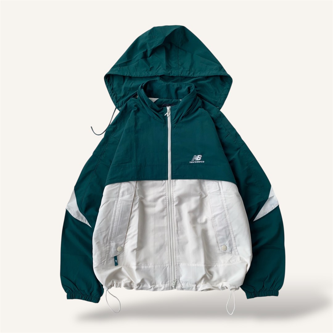 Wind Breaker Jacket New Balance Colour Block, Fesyen Pria, Pakaian ...
