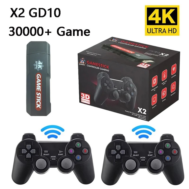 X2 GD10 Retro Electronic Gaming Stick 30000 Gaming 64GB HD 4K Emuelec ...